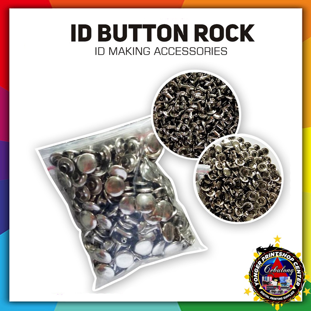 1 PACK / 1000 PAIRS BUTTON LOCK / REMATCHE FOR ID SLING | Shopee ...