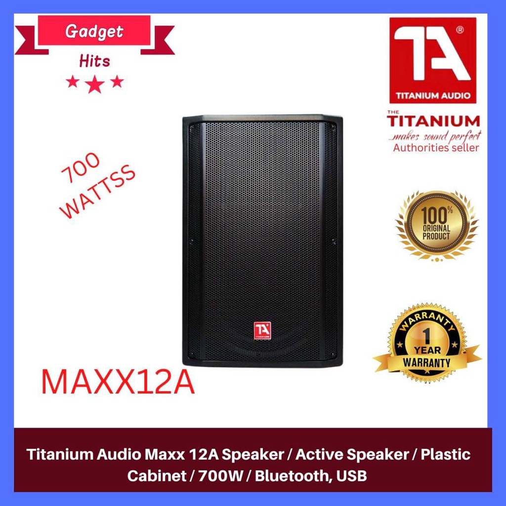 Titanium Audio Maxx 12A Speaker / Active Speaker / Plastic Cabinet ...