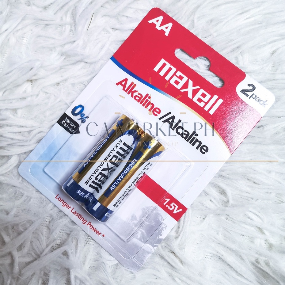 Maxell Alkaline AA LR6 (GD) 1.5V Battery Pack of 2 | Shopee Philippines