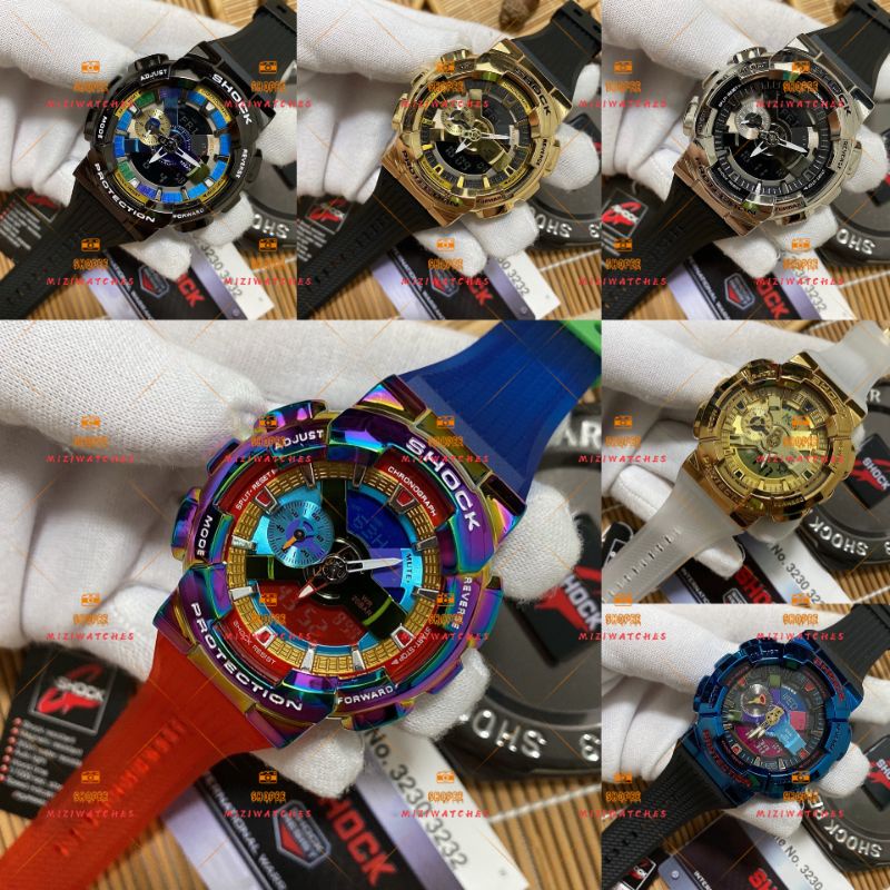 Casio G-SHOCK GM-110 RB-2AJF Autolight Rainbow Viral Analog Digital MTG ...
