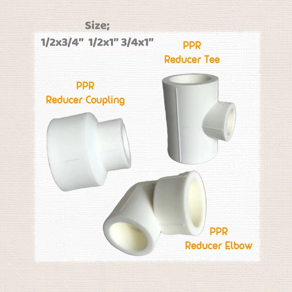 PPR Fittings REDUCER , COUPLING REDUCER , TEE REDUCER , ELBOW REDUCER 1/2x3/4-3/4x1-1/2x1 ...