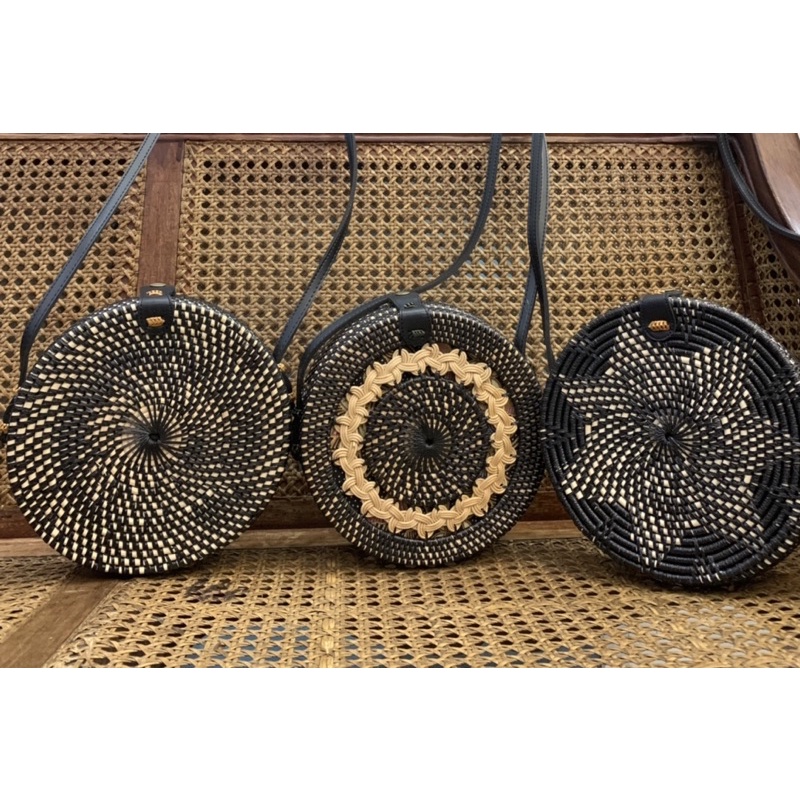 Rattan Bag with batik linen | Shopee Philippines