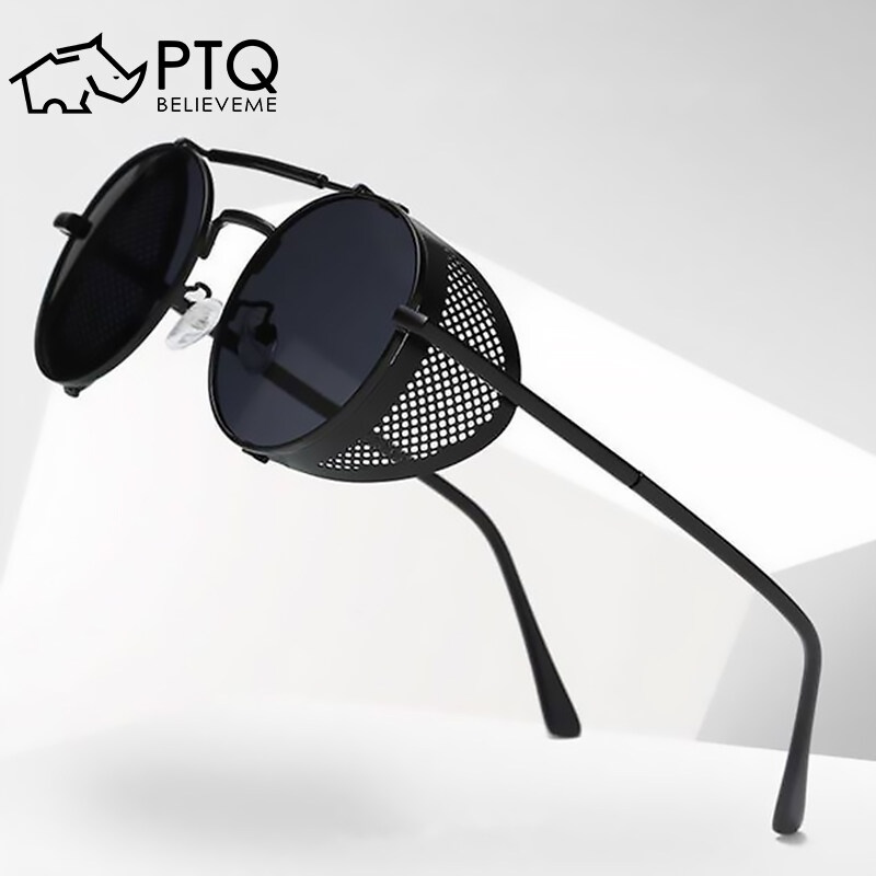 Steampunk Sunglasses Vintage Round Fashion Women Men Gothic Steam Punk ...