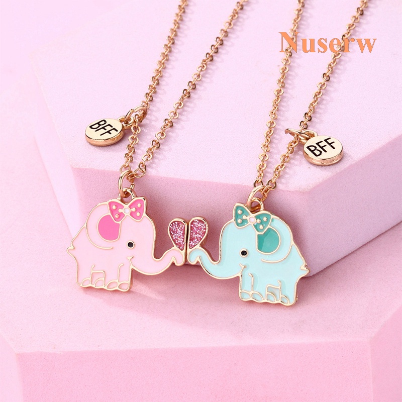 Nuserw New Cute Cartoon Pendant Chain Best Friends Magnet Necklace BFF ...