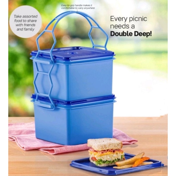 Tupperware Double Deep with cariolier+ | Shopee Philippines