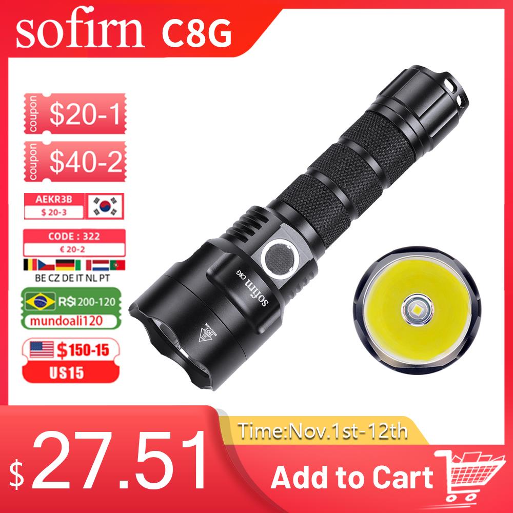 Sofirn C8G Powerful LED Flashlight 21700 SST40 18650 With Power ...