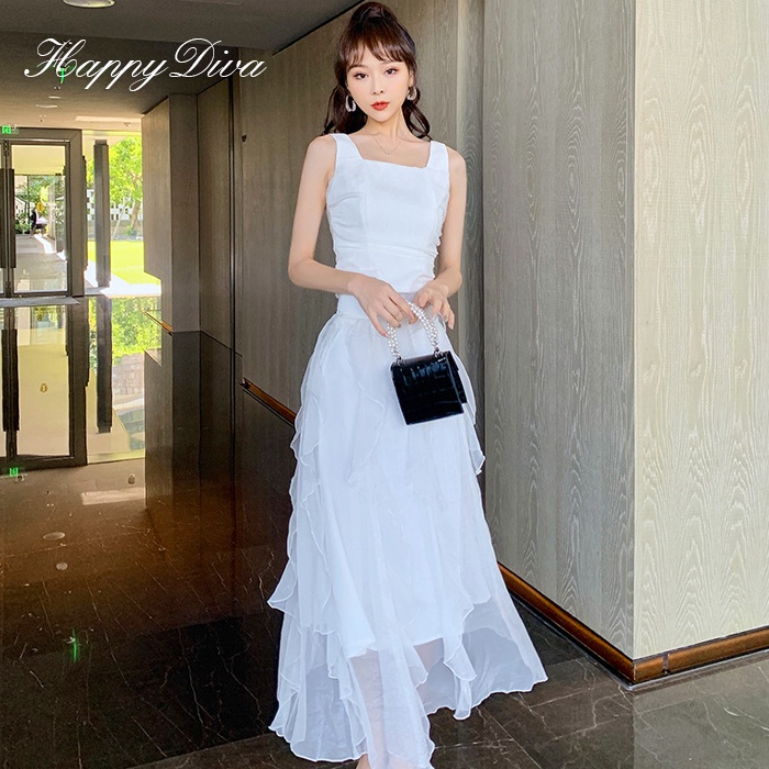 Happy Diva Slim Set Dress Women's Camisole Satin Blouse Irregular ...