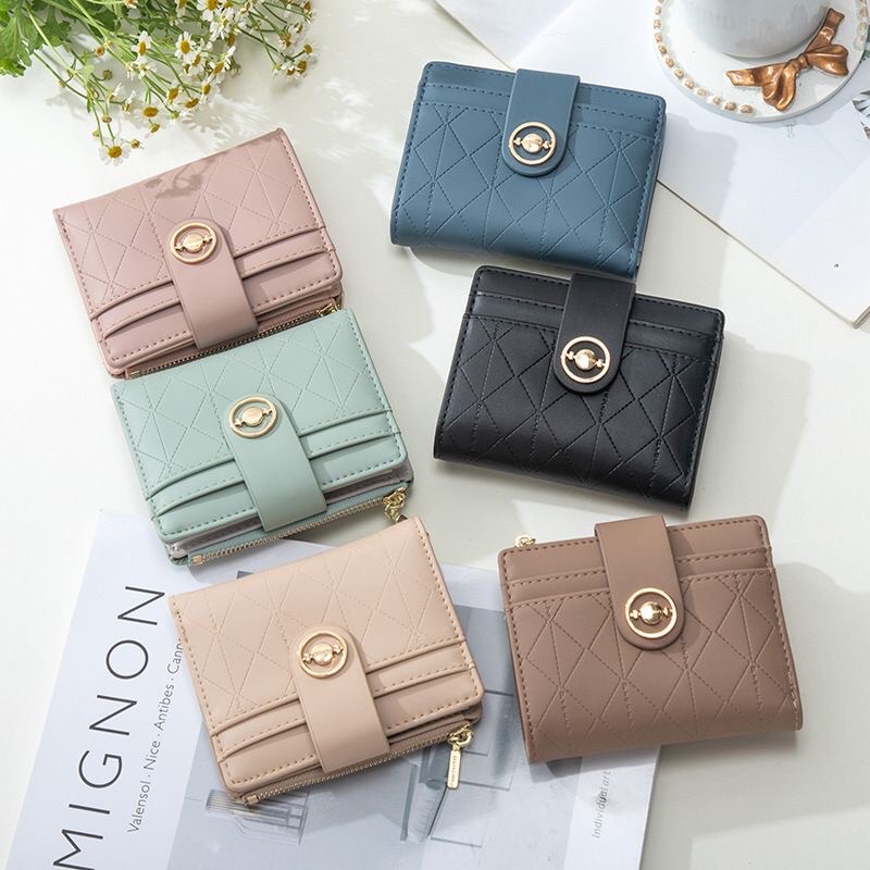 Abeco Classy Women Wallets Zipper Card Holder Leather Mini Girls Wallet ...