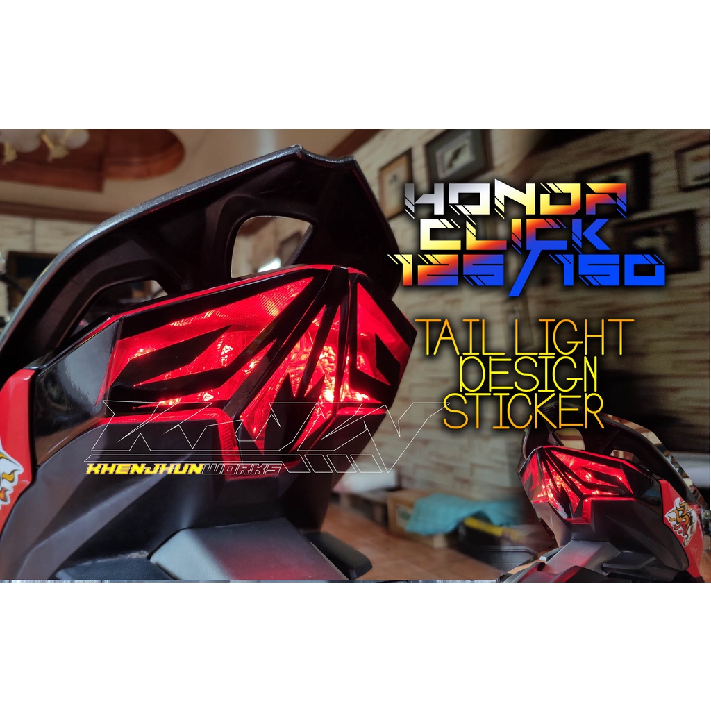 Honda Click 150/125 TailLight Design sticker Futuristic design | Shopee ...