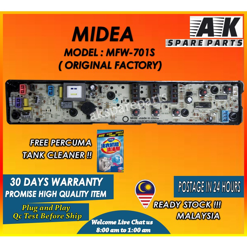 MFW-701S MIDEA Washing Machine PCB BOARD | Shopee Philippines