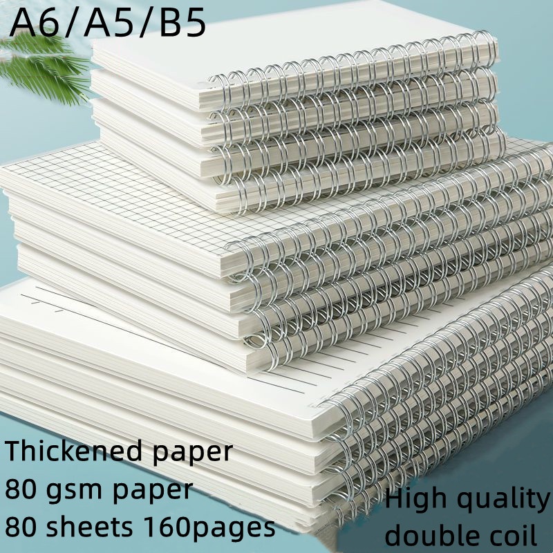 A5 B5 A4 A6 Double Spring Notepad Notebook College Notebook Writing Notebook School Supplies