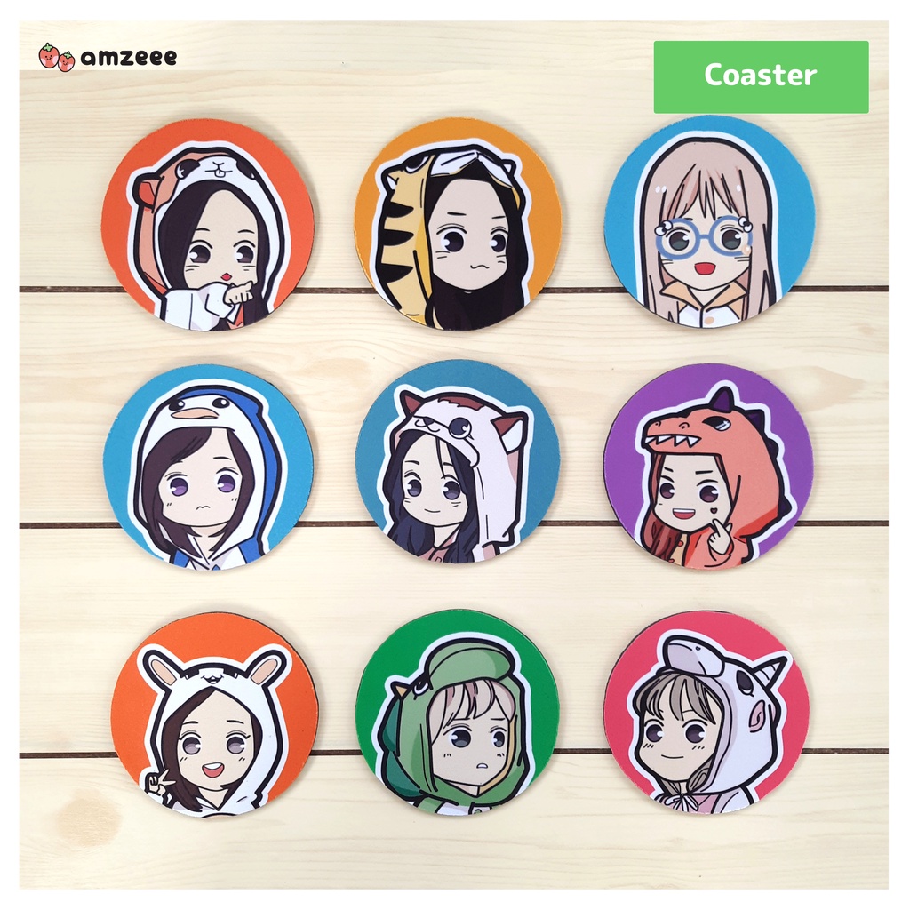 Twice Chibi Coaster - Kpop Kawaii Jihyo Nayeon Jeongyeon Momo Sana Mina ...