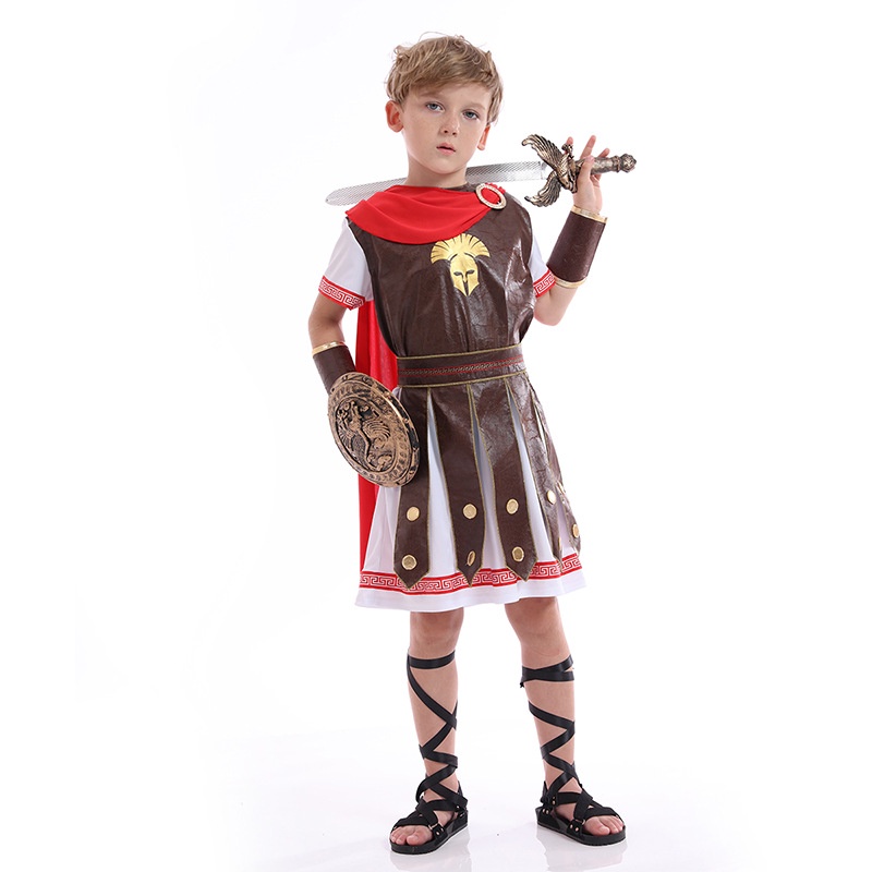 Carnival Children's Performance Costume Boys Ancient Rome Spartan ...