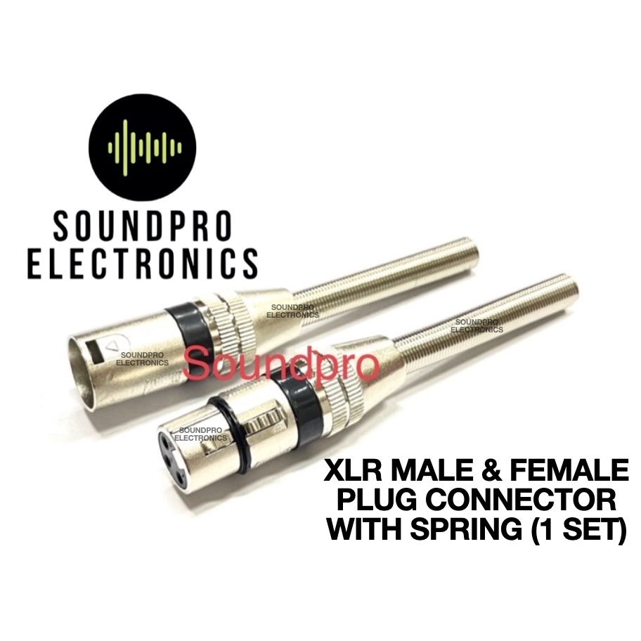 XLR MALE & FEMALE PLUG CONNECTOR w/LONG SPRING (1set) | Shopee Philippines