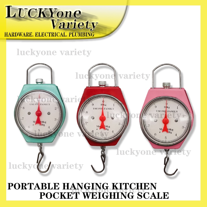 PORTABLE HANGING WEIGHING SCALE 10KG FE038 (NO CHOOSING COLOR) | Shopee ...