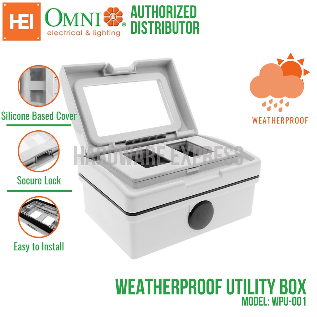 Omni Weatherproof Utility Box WPU-001/ Weatherproof Cover WPP-603 for ...