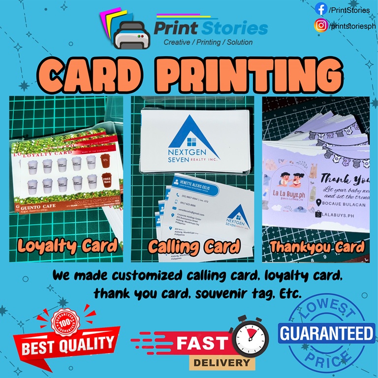 Calling Card / Business Card / Thank You Card / Loyalty Card | Shopee ...