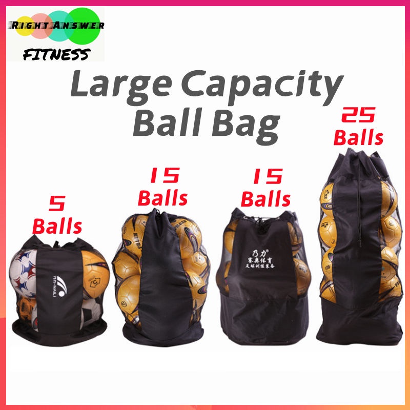 Ball Carry Bag High Capacity Shoulder Bag Drawstring Soccer Carrying ...