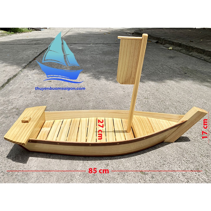 Wooden seafood boat 85cm long wooden boat tray decorated with sushi ...