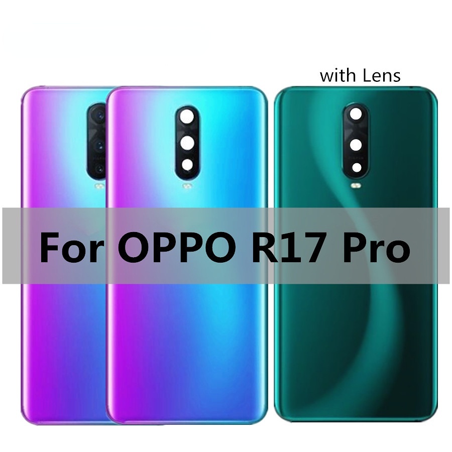 New Glass Battery Back Rear Cover Door Housing For OPPO R17 Pro Battery ...