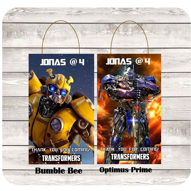Transformer Theme Loot bag Optimus Prime and Bumble Bee Loot bag ...