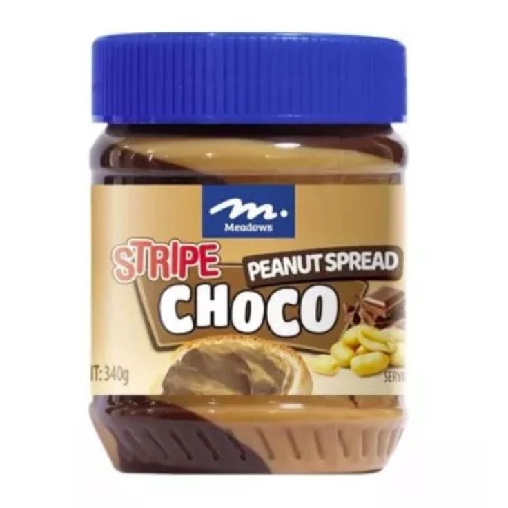 Meadows Stripe Peanut Spread Choco 340g | Shopee Philippines