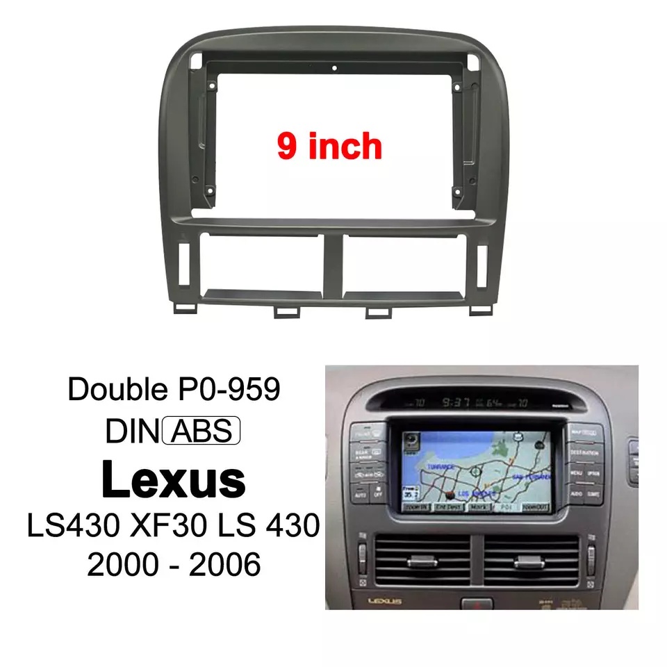 9 Inch Car Radio Fascia Frame 2DIN Install Panel Dashboard For 2001 ...