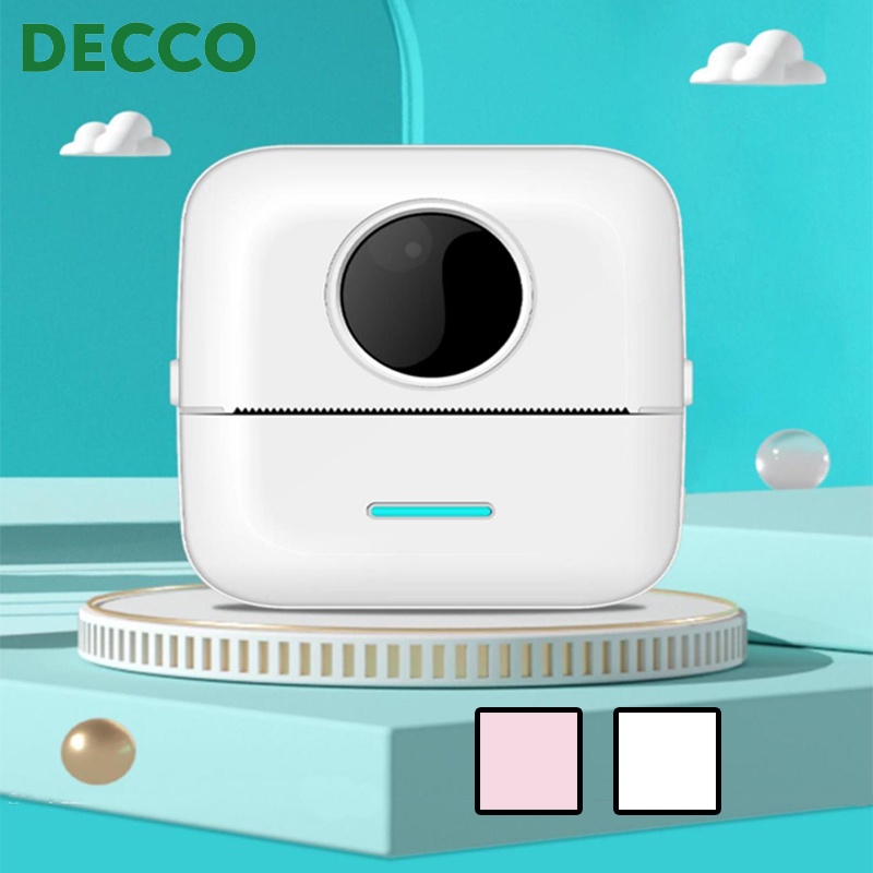Decco Portable Mini Student Pocket Printer Label Photo Bluetooth Small ...