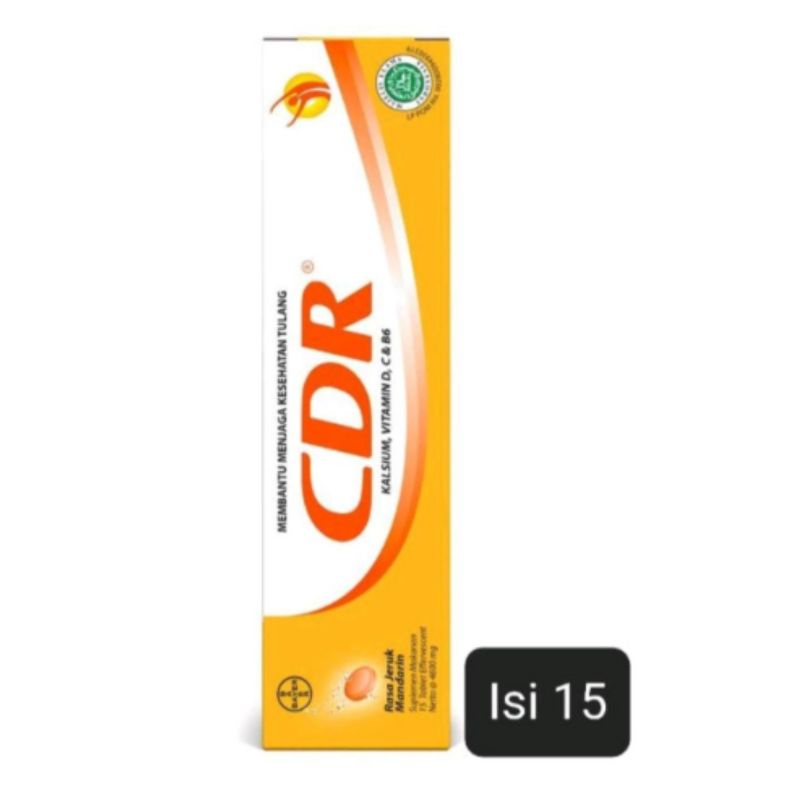 Cdr Calcium Supplement Orange Flavor 15 Tablets | Shopee Philippines