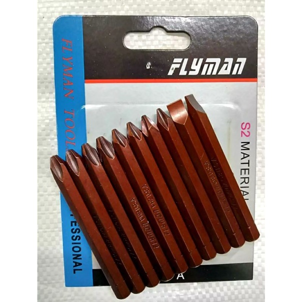 Heavy-duty 10pcs Bala Impact Bit Set Flyman U.S.A. | Shopee Philippines