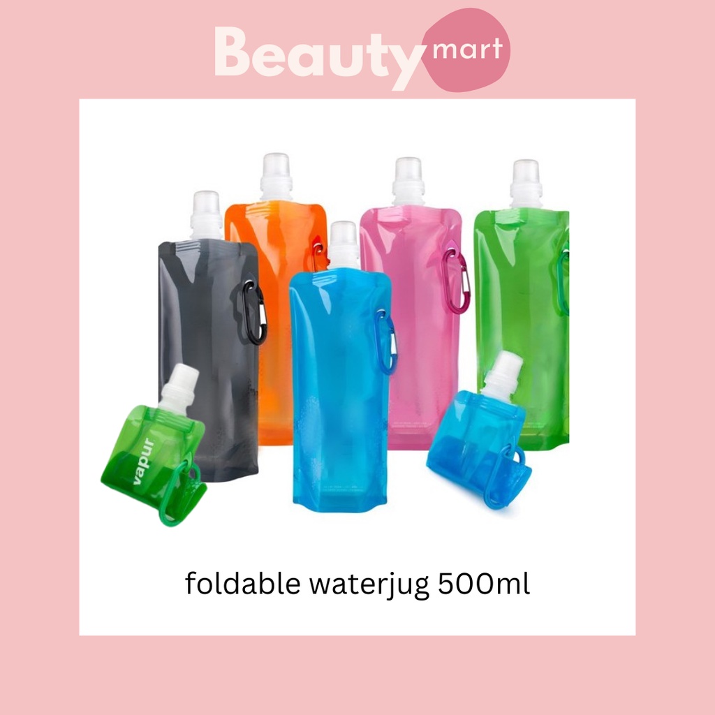 Foldable Water Bottle 500ml | Reusable Flexible Foldable Drink Water ...