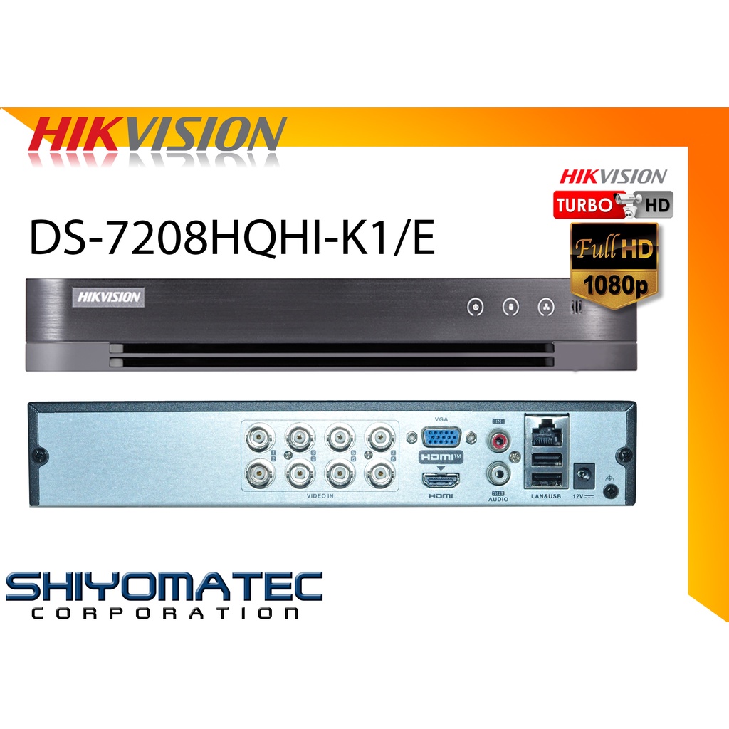Hikvision 8ch DVR ONLY DS-7208HQHI-K1/E | Shopee Philippines