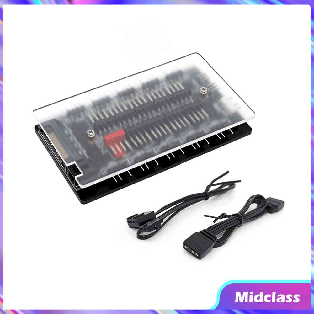 10-in-1 ARGB Controller Synchronization ARGB PWM Hub for PC Case ...