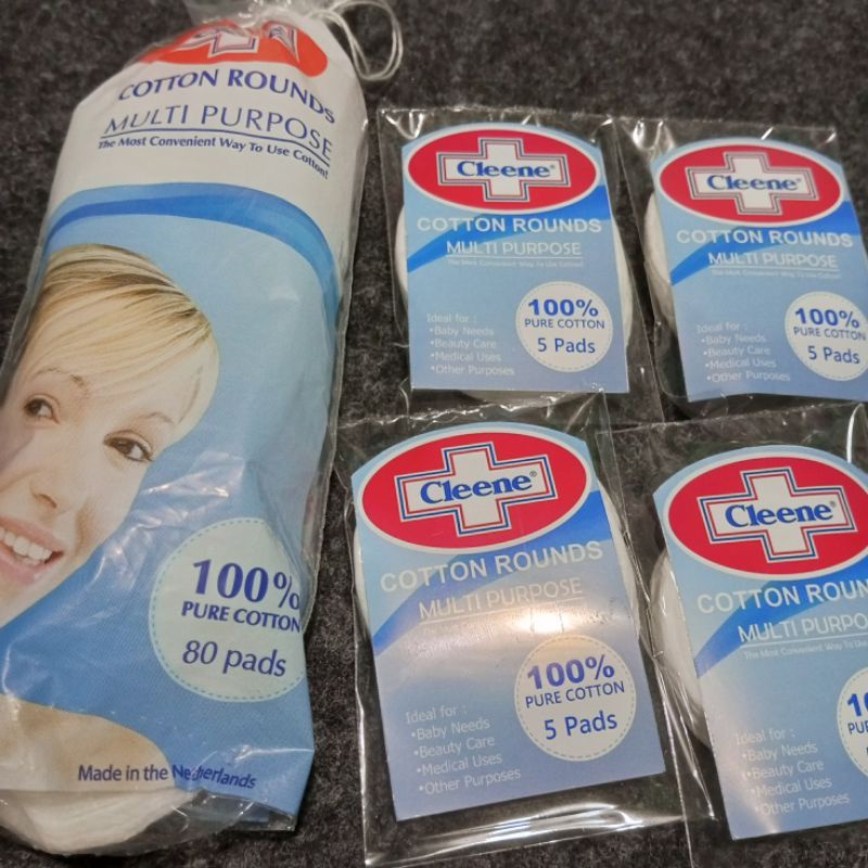 CLEENE Cotton Rounds REPACKED 2packs each order | Shopee Philippines