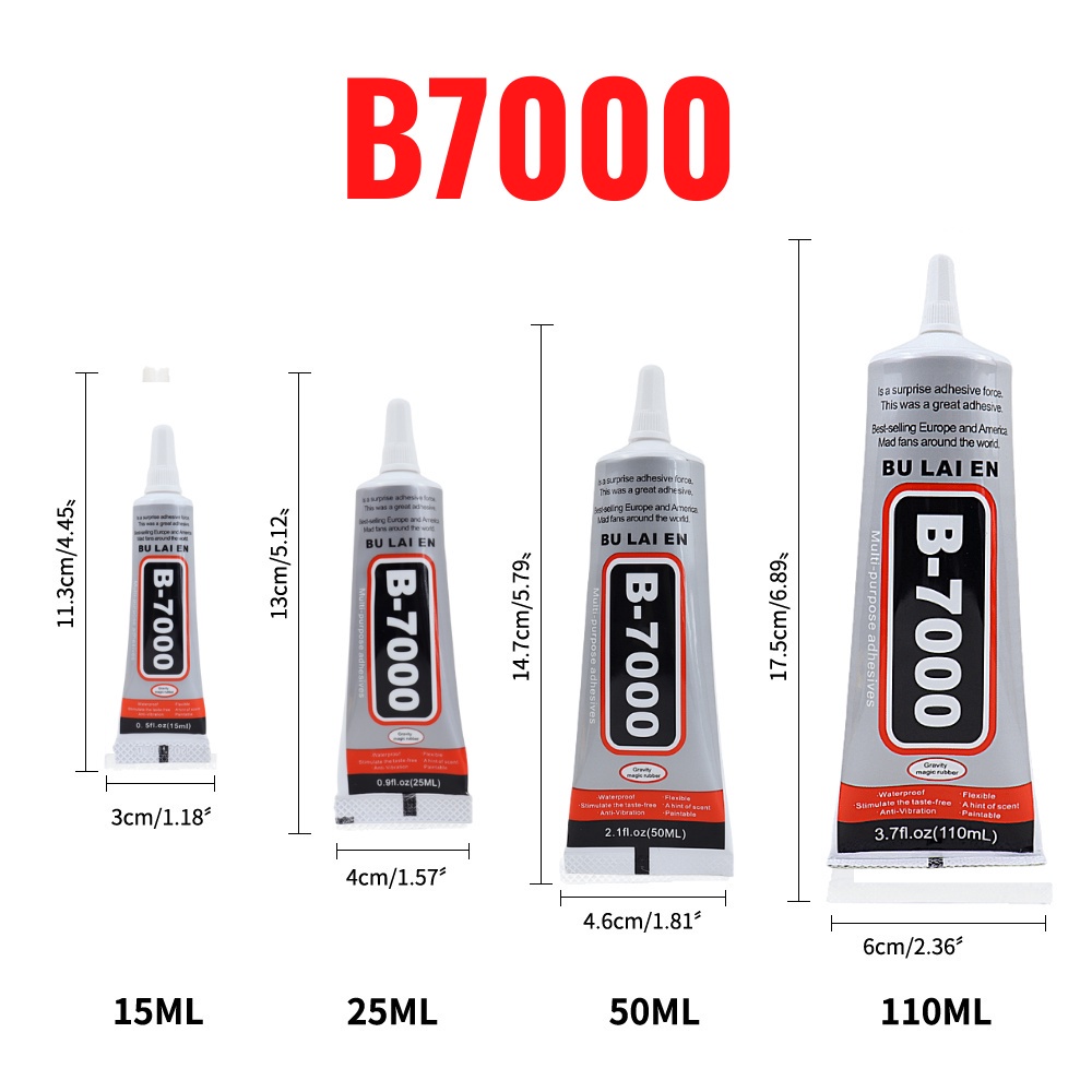 B7000 Glue 15ML 25ML 50ML 110ML Bulaien B7000 Clear Contact Phone Repair Adhesive Universal ...