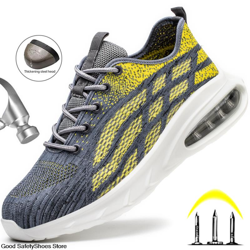 Men Work Shoes Indestructible Steel Toe Safety Shoes Men Women Work ...