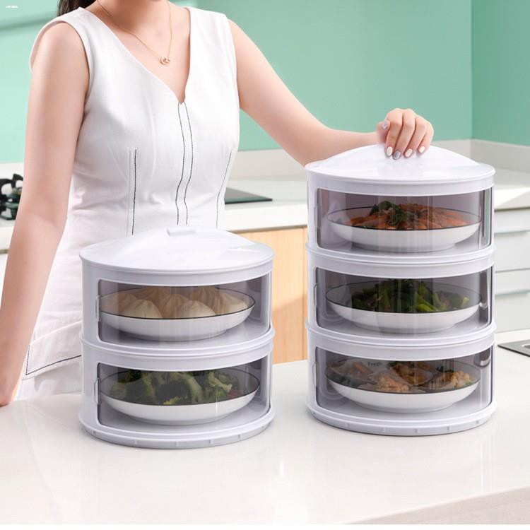 Food Storage Cover Multilayer Sliding Door Dish Cover Insulation Food ...