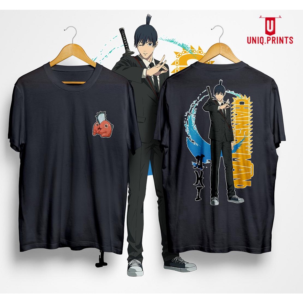 UNIQ.PRINTS CHAINSAW MAN BLACK GRAPHIC COTTON TSHIRT FOR MEN AND WOMEN | Shopee Philippines