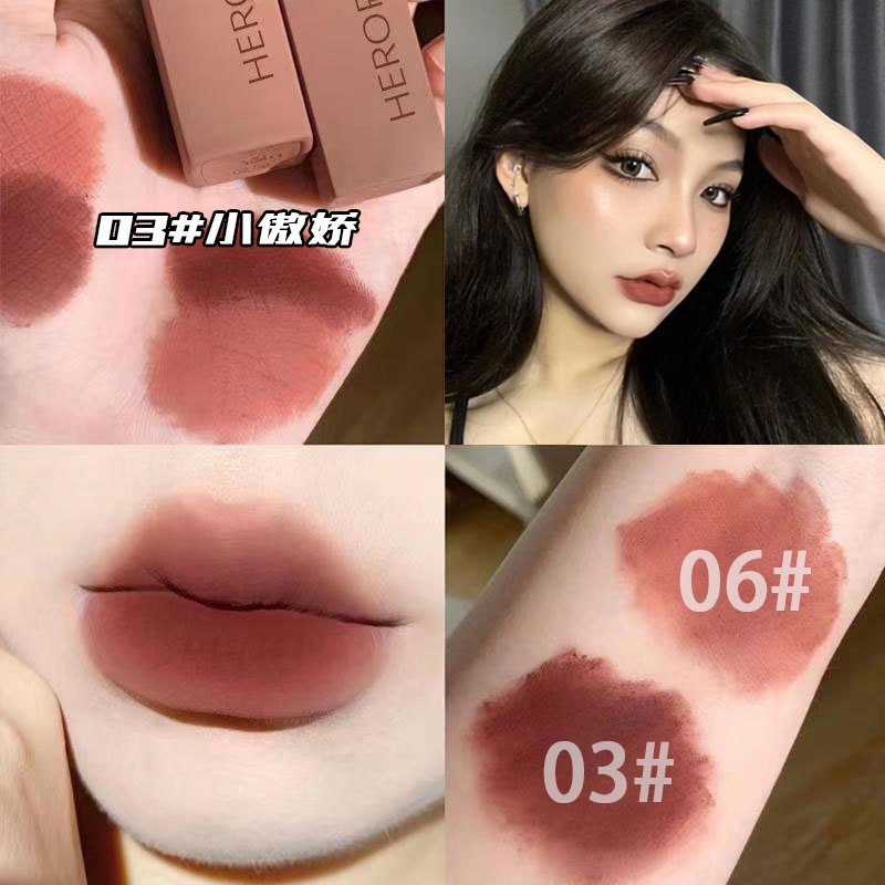 HERORANGE Matte Moisturizing Smooth Water Proof Lasting Lip Gloss ...