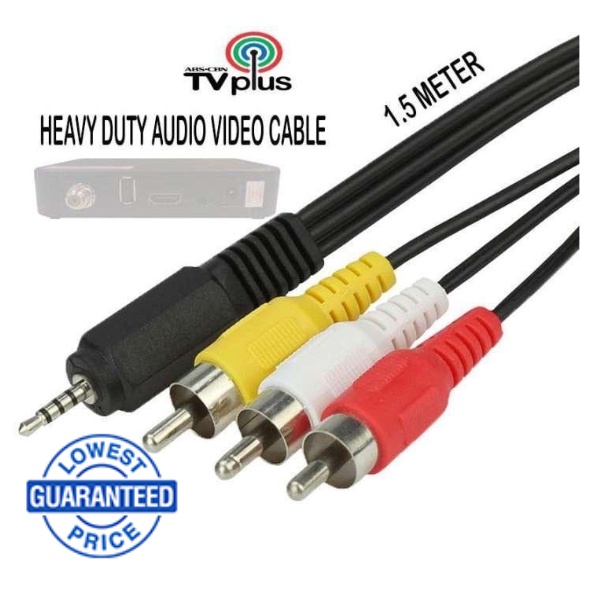 ABS-CBN TV PLUS Jack 3x1 RCA TVPLUS Jack 1.5m 3.5mm | Shopee Philippines