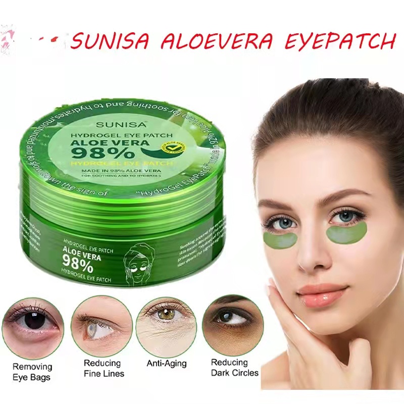 SUNISA ALOE VERA 98% WITH COLLAGEN HYDRO GEL EYE PATCH SKIN CARE EYE ...