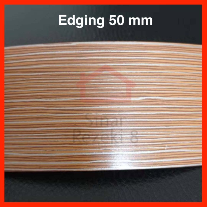 KAYU Edging HPL XY 2024 50mm Brown Silver Motif Wood Grain taco PVC ...