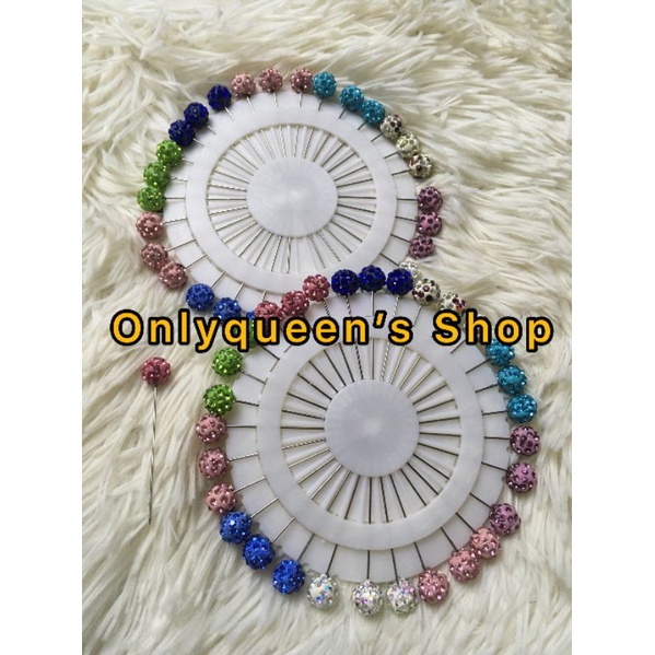 Round Crystal Hijab Pin | Shopee Philippines