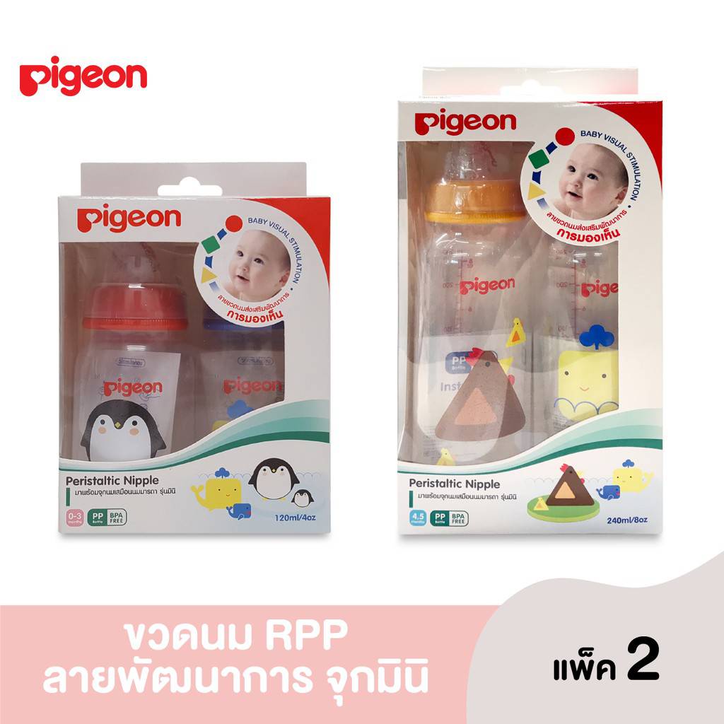 P001-7 Pigeon Milk Bottle RPP Size 4 Oz/8 Oz. Developmental Pattern ...