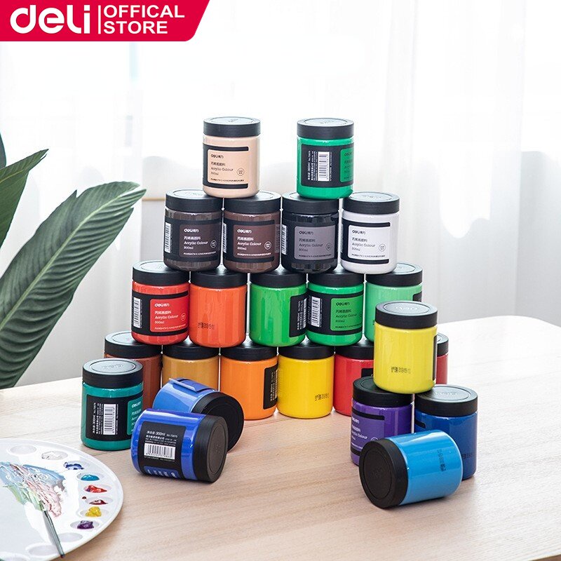 Deli Acrylic Paint 300ML Professional Watercolor Art Painting Poster ...