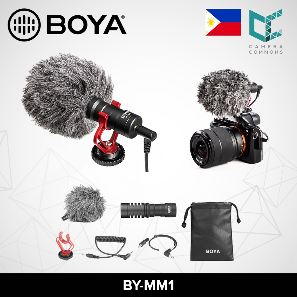 BOYA BY-MM1 Cardioid Microphone Wired Audio Equipment Compact On-Camera ...