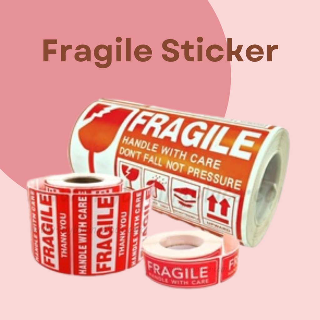 Fragile Sticker Pelekat Sticker Roll Sticker Fragile Sticker Warning ...