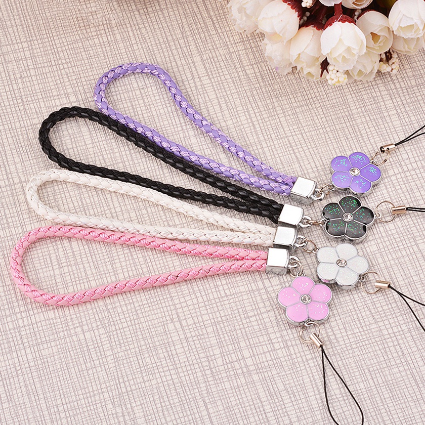 Phone Charm Candy Color Woven Mobile Phone Straps Hand Short Lanyard ...