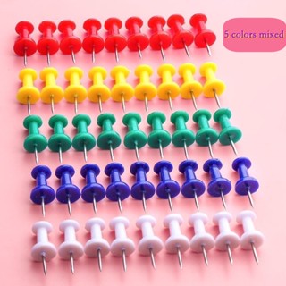 100pcs push pin reusable plastic thumb tacks I-Shape box creative diy ...