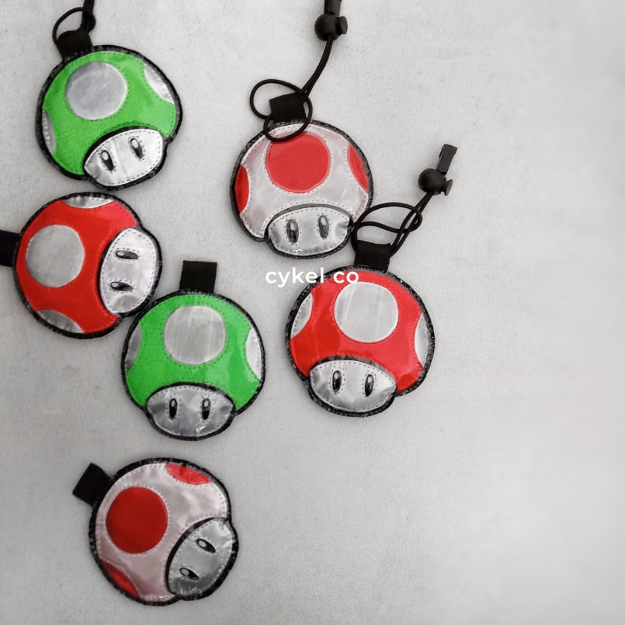 Super mario bros mini mushroom bike reflector rear reflective light ...